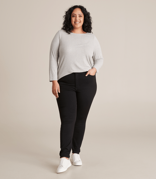Curve Ribbed Tunic Top | Target Australia