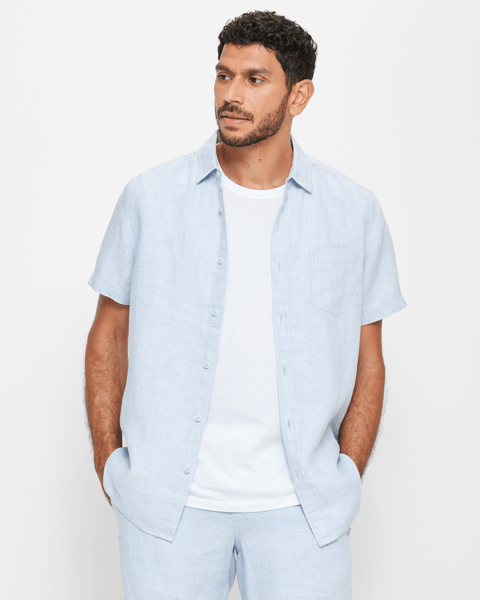 Short Sleeve Linen Shirt | Target Australia