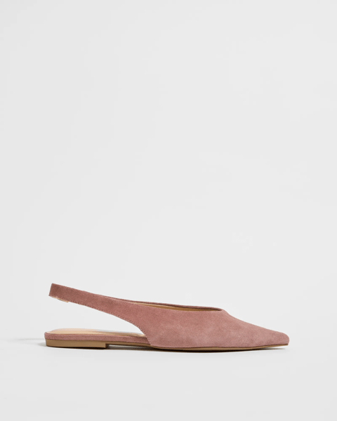 Genuine Suede Leather High Vamp Ballet Flat - Isla - Pink | Target ...