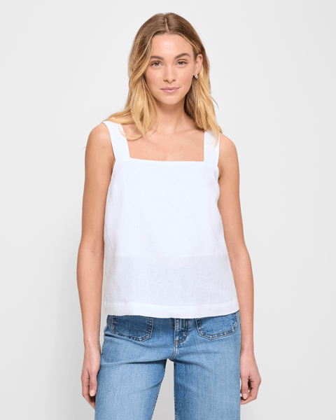 European Linen Square Neck Cami | Target Australia