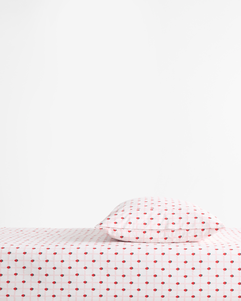 Australian Cotton Strawberry Kids Fitted Sheet Set | Target Australia
