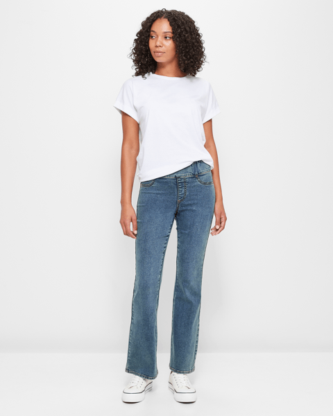 High Rise Full Length Flare Denim Jeggings | Target Australia