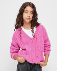 Eyelash V Neck Cardigan - Pink | Target Australia