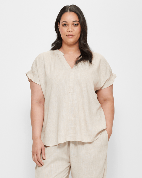 Plus Size Shirred Detail Top | Target Australia