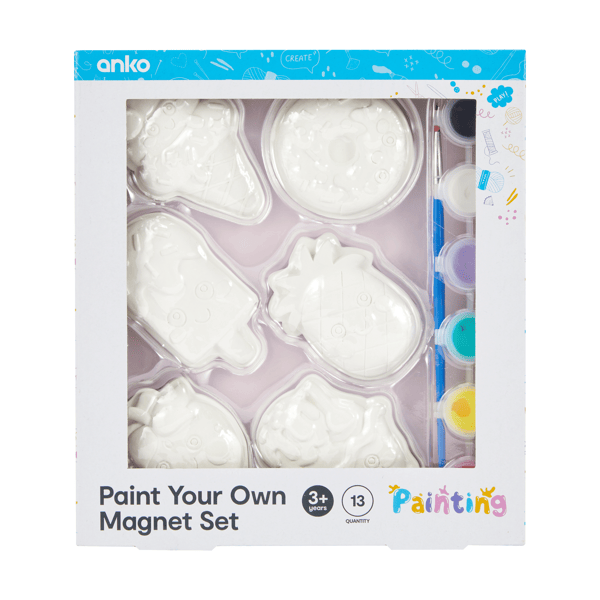13 Piece Paint Your Own Magnet Set, Sweet - Anko | Target Australia
