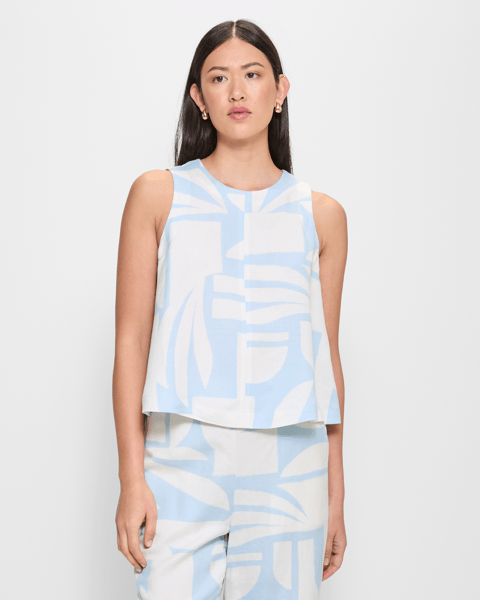 Linen Blend Tank Top - Preview | Target Australia