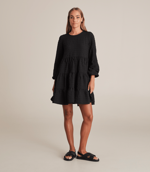 Preview Textured Tiered Mini Dress | Target Australia