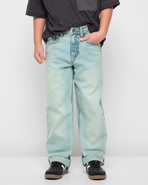 Loose Fit Denim Jeans - Light Wash | Target Australia