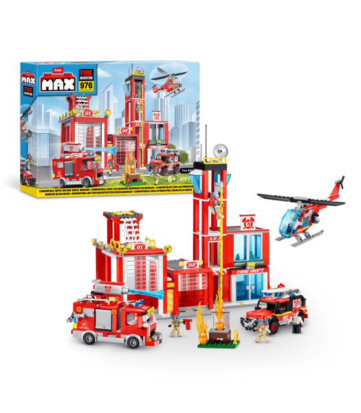MAX Adventure Fire Station Playset (976 pieces) | Target Australia
