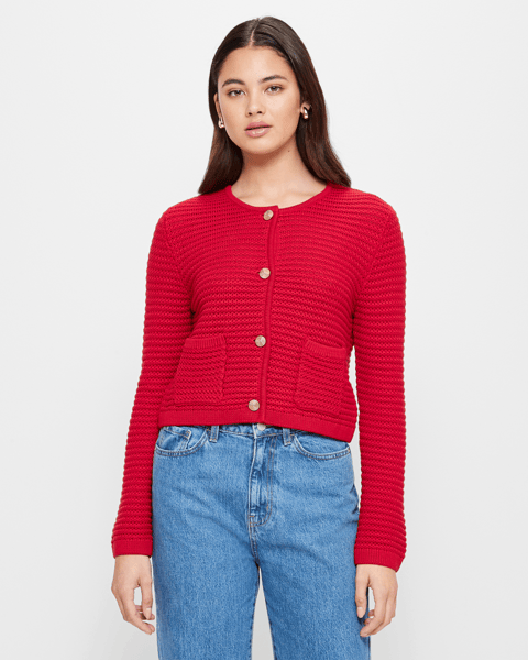 Crew Button Front Knit Cardigan - Lily Loves | Target Australia