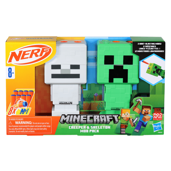 NERF Minecraft Creeper & Skeleton Mob Pack | Target Australia