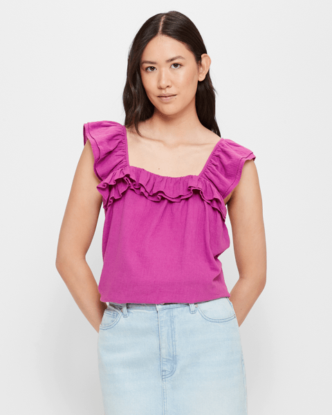 Sleeveless Double Ruffle Top | Target Australia