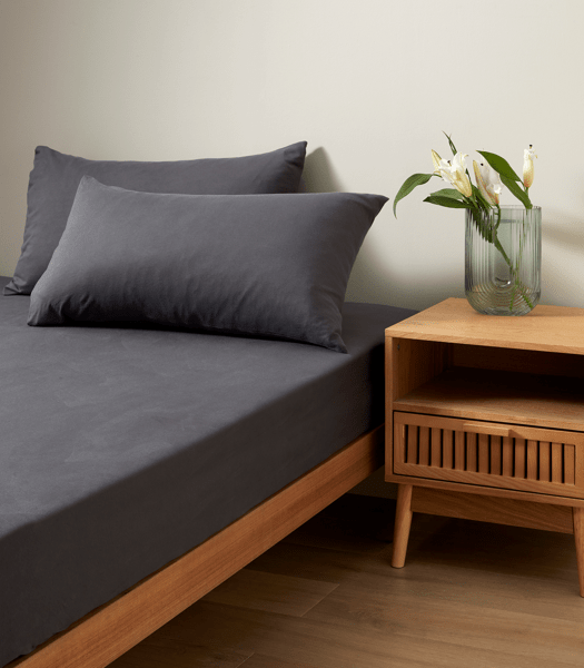 Jersey Fitted Sheet With Pillowcase - Grey | Target Australia