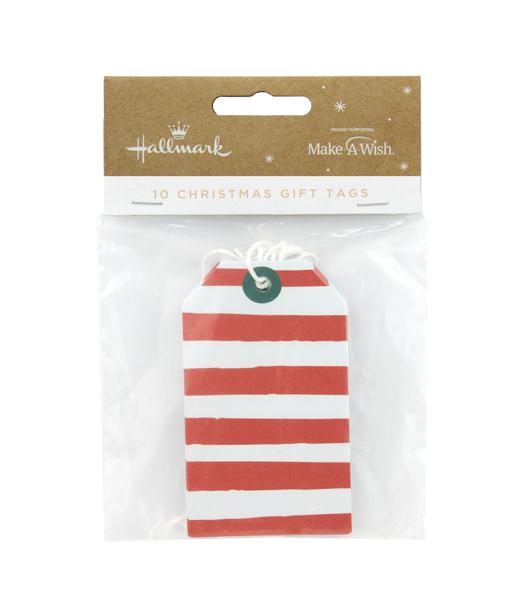 Hallmark Christmas Gift Tags 10 Pack - Red & White Stripes | Target ...