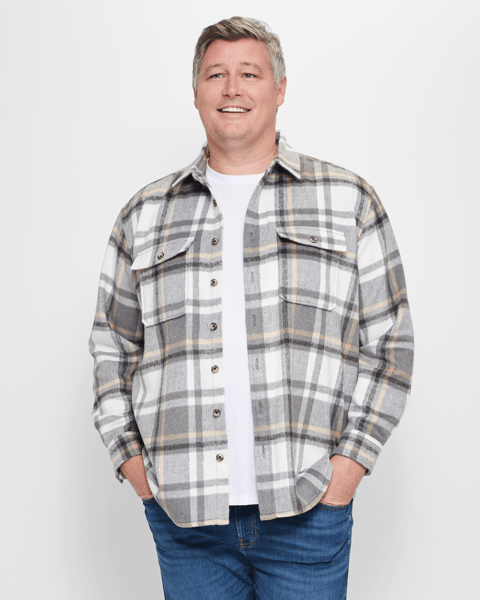Man Plus Check Overshirt | Target Australia
