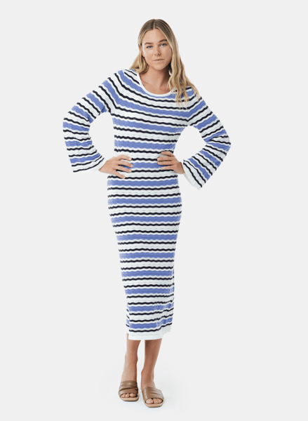 Long Sleeve Knit Stripe Dress - Piping Hot | Target Australia