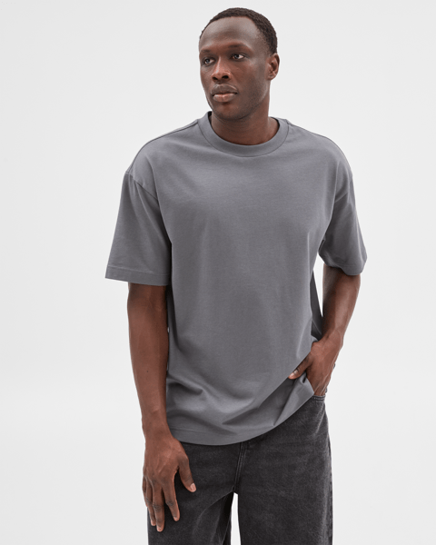 Commons Australian Cotton Oversized Heavy Core T-Shirt - Asphalt ...