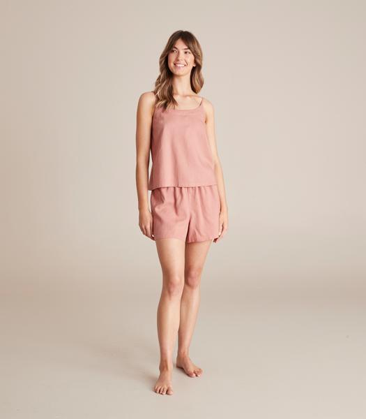 Linen Cami Shorts Pyjama Set Target Australia