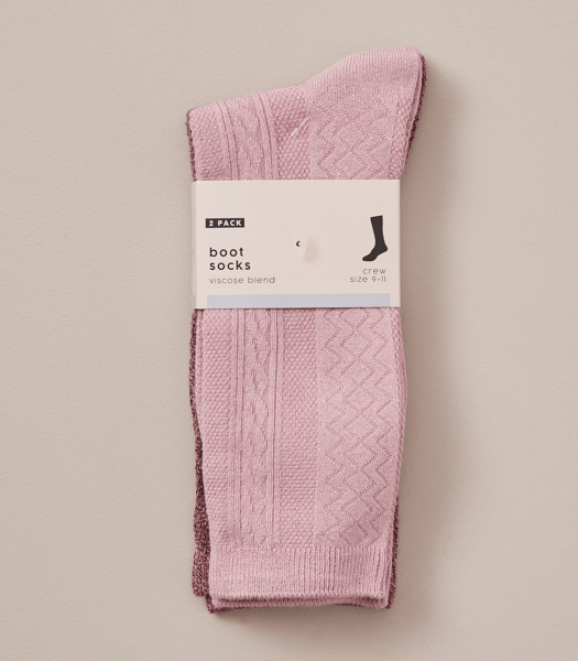 2 Pack Crew Boot Socks | Target Australia