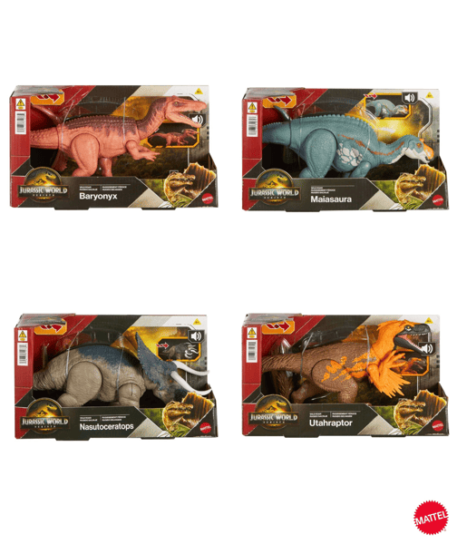 Mattel Jurassic World Wild Roar Dinosaur Action Figure - Assorted ...