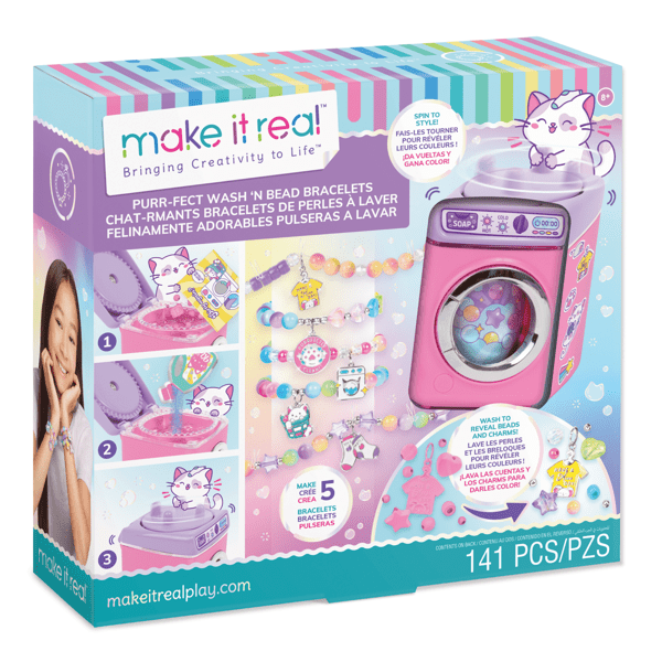 Make It Real - Purrrfect Wash N Bead- Bracelet Kit | Target Australia
