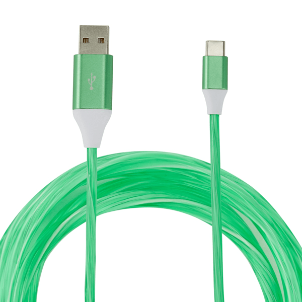 USB-A to USB-C Light Up Cable, Green - Anko | Target Australia