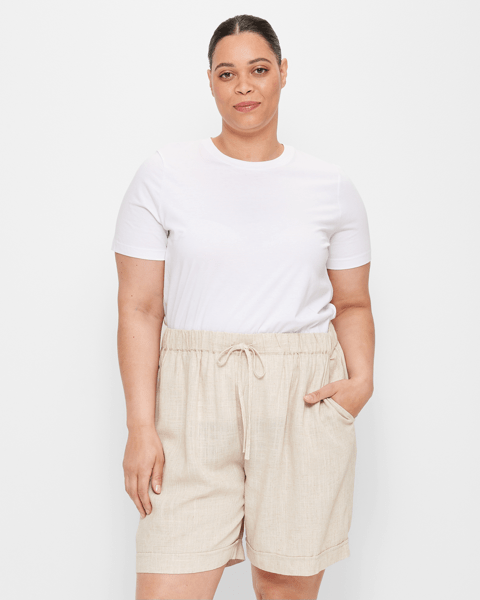 Curve Linen Blend Shorts | Target Australia