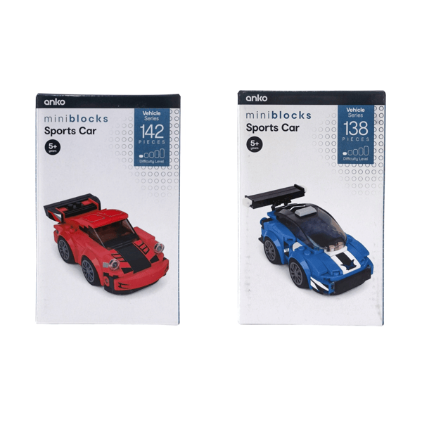 Mini Blocks Vehicle Series: Sports Car, Assorted - Anko | Target Australia