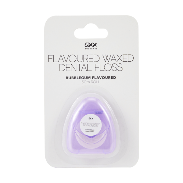 Flavoured Waxed Dental Floss Roll Bubblegum Flavoured - OXX Bodycare ...