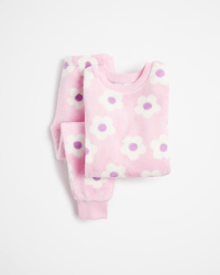 Print Fleece Pyjama Set - Daisy | Target Australia