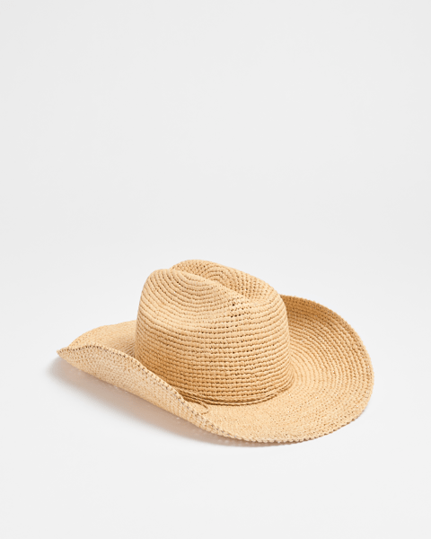 Packable Raffia Cowboy Hat | Target Australia