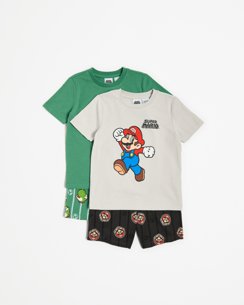 Super Mario Australian Cotton Younger Boys Pyjama Set 2 Pack | Target ...