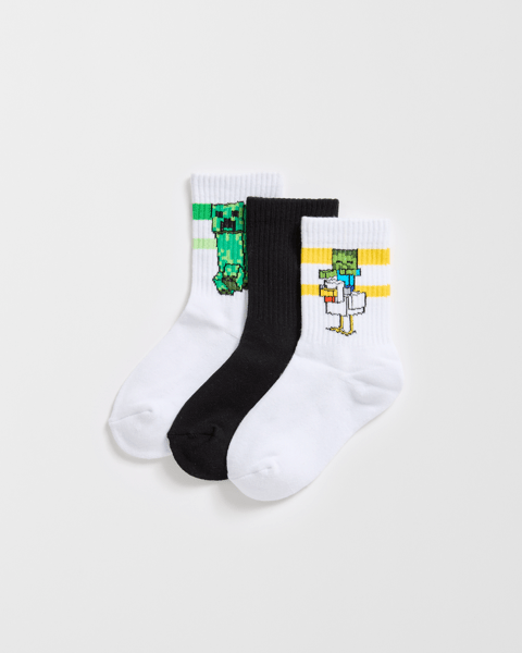 Minecraft Crew Socks 3 Pack | Target Australia