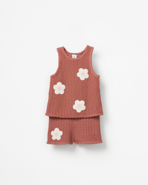 Crochet Shorts and Tank Top Set | Target Australia
