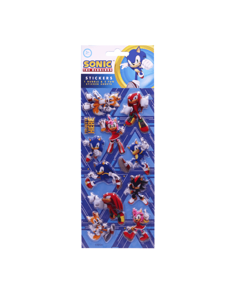 Sonic the Hedgehog Bubble Stickers 3 Pack | Target Australia