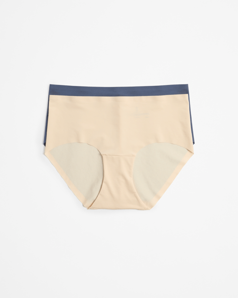 Womens Bonded No Show Midi Briefs 2 Pack - Blue Indigo/Bare Beauty ...