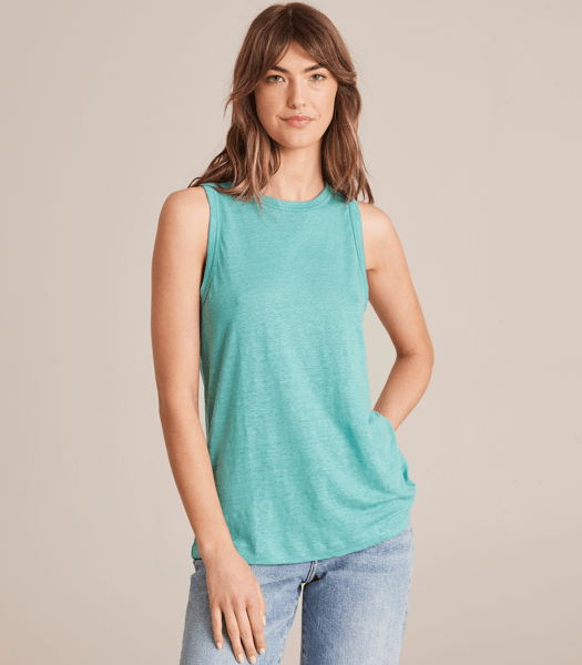 Linen Blend Tank Top | Target Australia
