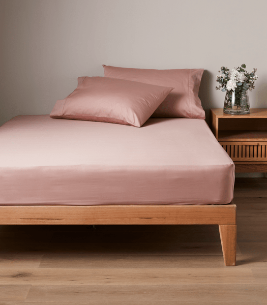 Supima 400 Thread Count Cotton Fitted Sheet - Dusty Rose | Target Australia
