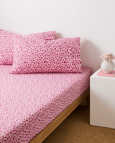 Australian Cotton Leopard Floral Mix & Match Fitted Sheet | Target ...