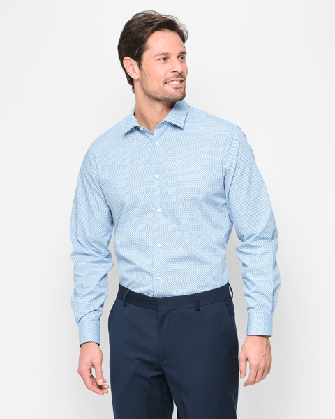 Australian Cotton Long Sleeve Print Shirt - Preview - Blue | Target ...