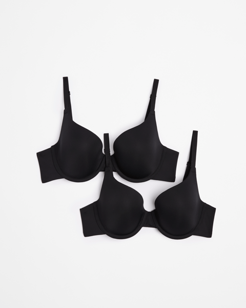 2 Pack Everyday Comfort T-Shirt Bras - Black | Target Australia