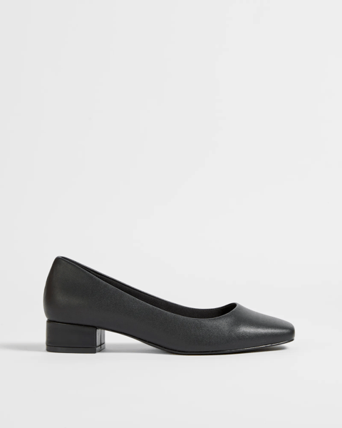 Leather Low Block Dress Heel | Target Australia