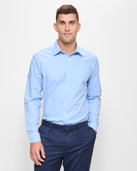 Long Sleeve Check Tailored Shirt - Preview | Target Australia