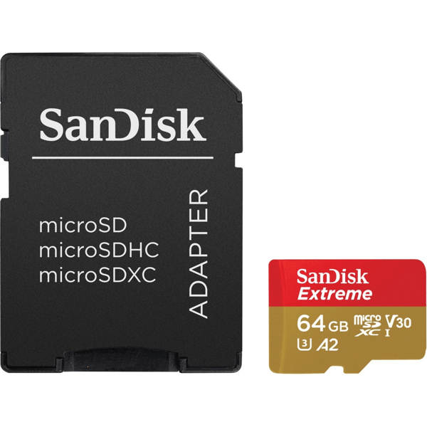 SanDisk Extreme MicroSD with MicroSDHC and MicroSDXC Adapter SQXAH ...