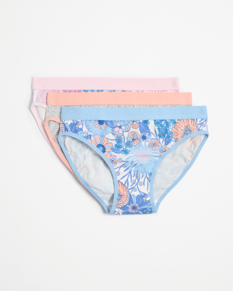 Girls Briefs 3 Pack - Maxx - Blue Floral | Target Australia