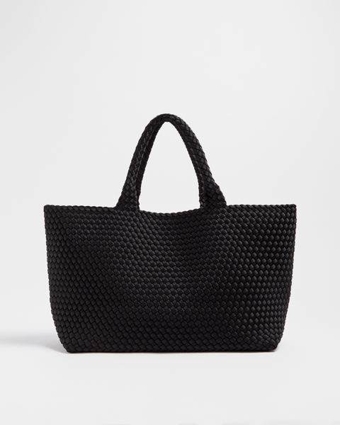 Weave Detail Tote Bag - Black | Target Australia
