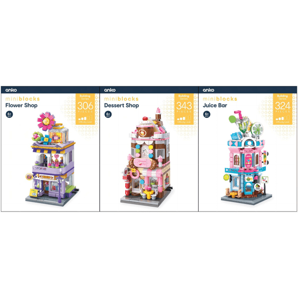 Mini Blocks Building Series: Town Shops Playset Assorted - Anko ...