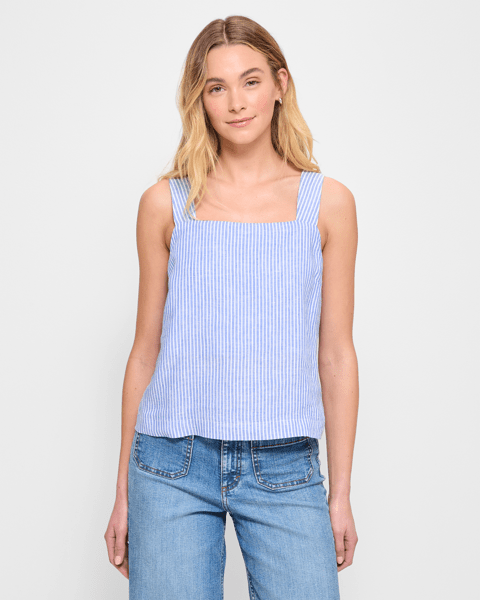 European Linen Square Neck Cami | Target Australia