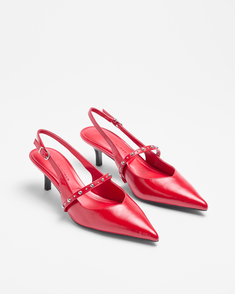 Womens Studded Sling Back Point Kitten Heel - Julia | Target Australia