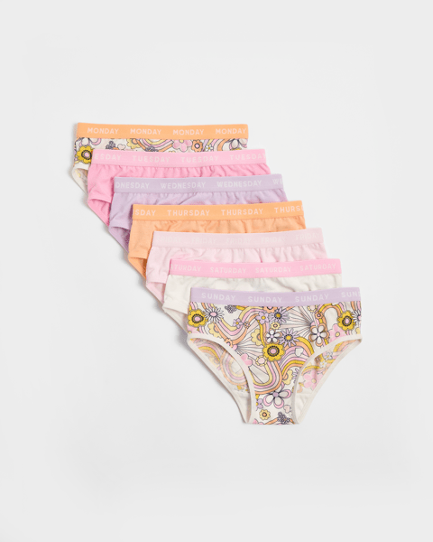 Girls Briefs 7 Pack - Maxx - Rainbow Floral | Target Australia
